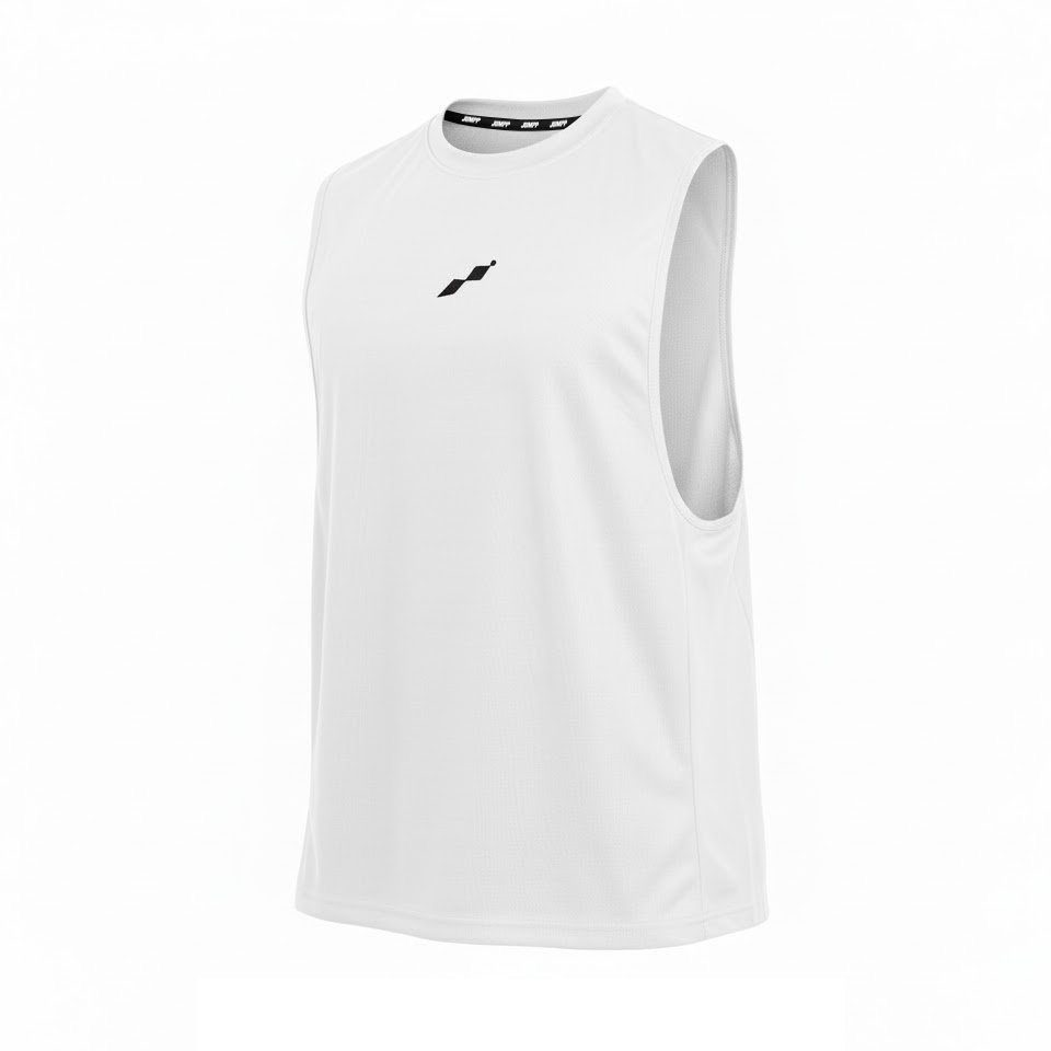 White Pro Drop Arm Tank - JUMPP - BlackNavy