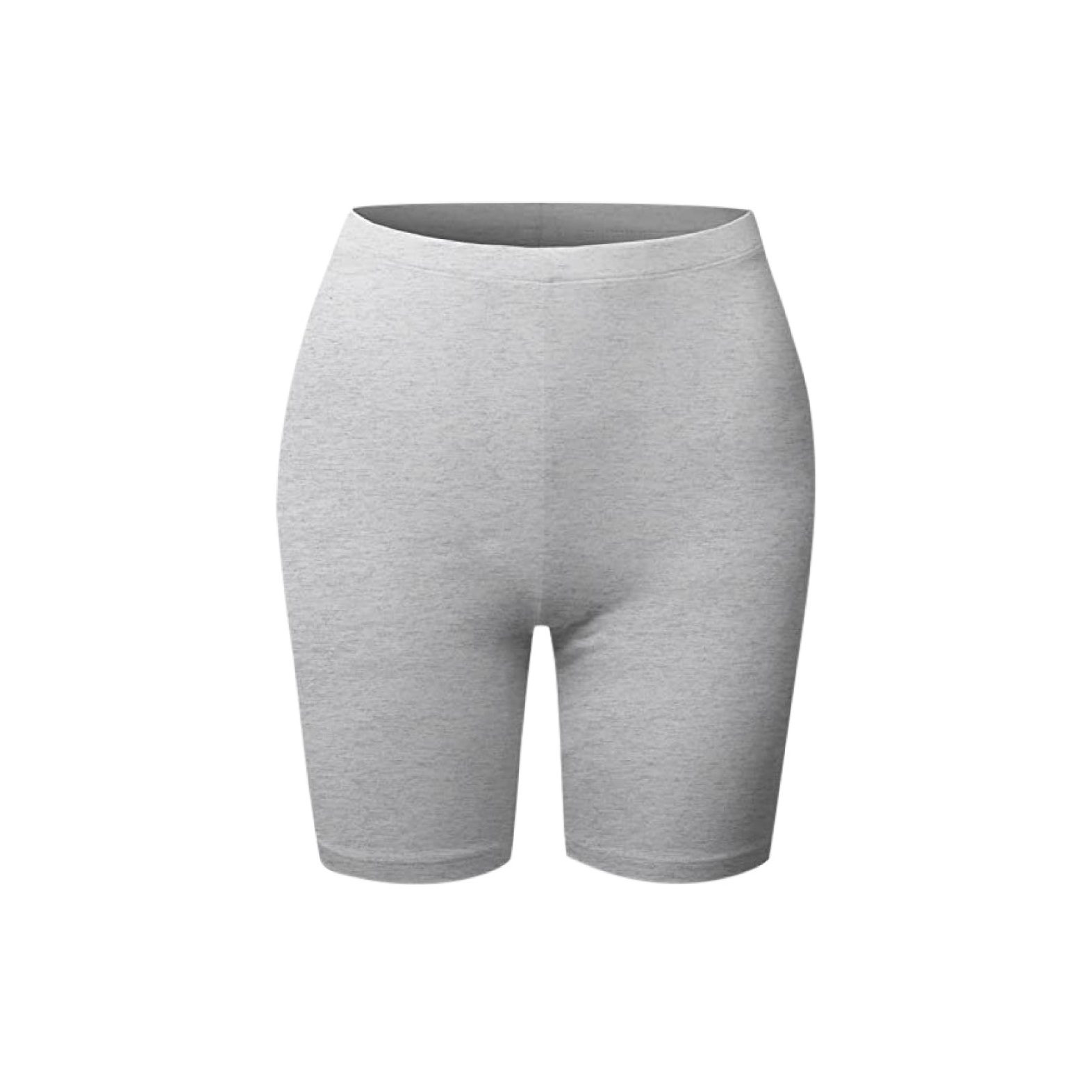 Gray Marl Legging Shorts - BlackNavy